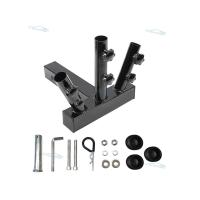 China Security Design Triple Flag Pole Holder Hitch Universal For Jeep SUV RV Pickup for sale