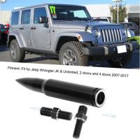 China Aluminum Alloy Car Spares Parts 80mm Aerials Antenna Fit For Jeep Wrangler JK for sale