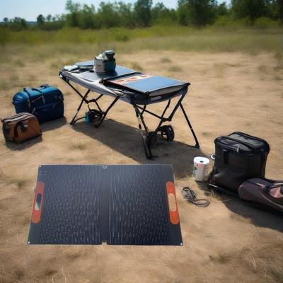 China 2 Fold Portable ETFE Solar Panel 100W for Outdoor Camping Backup for Wholesale and OEM Use for sale