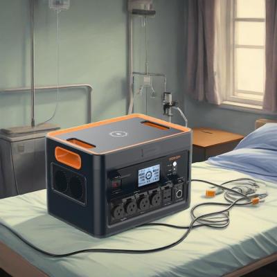 China 2000Wh LiFePO4 Portable Solar Power Generator 2400W For Camping RV Backup Power for Wholesale and OEM Use for sale