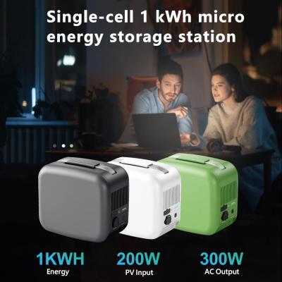 China 300W Compact Portable Solar Generator Power Station 1000Wh LiFePO4 Battery for sale