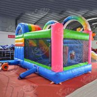 China SMILE Commercial Grade Unicorn & Rainbow Themed Inflatable Bouncy Castle Slide Combo 5MX4M Easy Setup for Party Rentals for sale