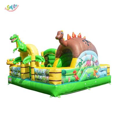 China Jurassic Dinosaur Inflatable Bouncer Combo with Slide Commercial Grade PVC Kids Party Rental Bouncy Jumping Castle for sale