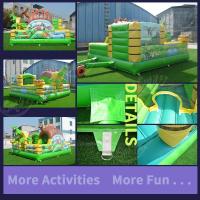 China Jurassic Dinosaur Inflatable Bouncer Combo with Slide Commercial Grade PVC Kids Party Rental Bouncy Jumping Castle for sale