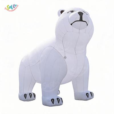 China Giant Inflatable Polar Bear, Custom Cartoon White Bear Model for Outdoor Events Christmas Theme Advertising Decor for sale