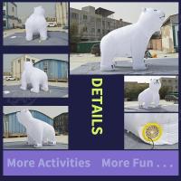 China Giant Inflatable Polar Bear, Custom Cartoon White Bear Model for Outdoor Events Christmas Theme Advertising Decor for sale