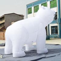 China Giant Inflatable Polar Bear, Custom Cartoon White Bear Model for Outdoor Events Christmas Theme Advertising Decor for sale