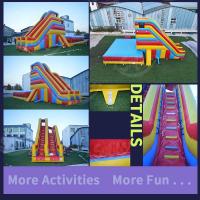 China Commercial Grade Inflatable Stunt Jump with Big Airbag Landing Pad Climbing Slide for Party Rental Business for sale