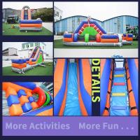 China Commercial Grade Racing Car Inflatable Obstacle Course for Party Rental, Racing Track Bouncy Castle Slide Tunnel Combo for sale