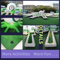 China Commercial Grade 9 Hole Inflatable Mini Golf Game for Party Rental, Portable Inflatable Crazy Golf Course with Obstacles for sale
