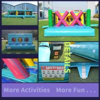 China Commercial Grade PVC Inflatable Obstacle Course Challenge Outdoor Party Rental Inflatable Obstacle Run for Kids Adults for sale