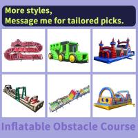 China Commercial Grade PVC Inflatable Obstacle Course Challenge Outdoor Party Rental Inflatable Obstacle Run for Kids Adults for sale
