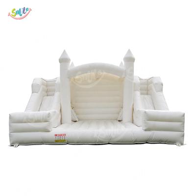 China White Inflatable Castle Bouncer Jump House For Outdoor Birthday Party Rental Business for sale