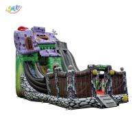 China Commercial Grade Spooky Mansion Inflatable Slide Halloween Bouncy Castle Combo for Party Rental Business for sale