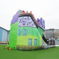 China Commercial Grade Spooky Mansion Inflatable Slide Halloween Bouncy Castle Combo for Party Rental Business for sale
