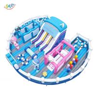 China Commercial Space Robot Inflatable Amusement Park Round Astronaut Theme Bouncy Castle With Slide For Party Rental for sale