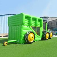 China Commercial Grade Inflatable Tractor Obstacle Course Farm Theme Inflatable Challenge for Party Rental Kids Fun for sale