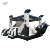 China Commercial Grade Inflatable Cow Bounce House with Slide Cow Theme Bouncy Castle for Party Rental Kids Outdoor Fun for sale
