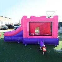 China Commercial Grade Pink Princess Bouncy Castle with Slide Fashion Doll Theme Inflatable Bouncer Combo for Party Rental for sale