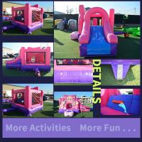 China Commercial Grade Pink Princess Bouncy Castle with Slide Fashion Doll Theme Inflatable Bouncer Combo for Party Rental for sale