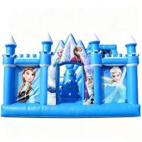 China Kids Party Rental Inflatable Ice Castle Bouncer Snow Theme Commercial Grade Jumping Castle with Slide Combo for sale