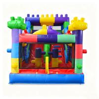 China Commercial Grade Colorful Building Block Inflatable Bounce House Slide Combo Kids Party Rental Jumping Castle for sale