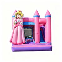 China Commercial Grade Pink Princess Inflatable Bounce House with Slide Purple Bouncy Castle for Kids Party Rental for sale