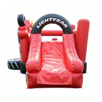 China Commercial Grade Racing Car Inflatable Slide Combo Red Cartoon Car Bouncy Castle for Kids Party Rental Business for sale