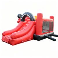 China Commercial Grade Racing Car Inflatable Slide Combo Red Cartoon Car Bouncy Castle for Kids Party Rental Business for sale