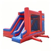 China Commercial Grade Red Superhero Inflatable Bounce House with Slide Iron Hero Bouncy Castle for Kids Party Rental for sale