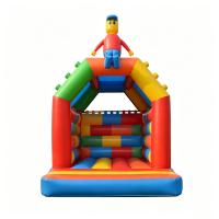 China Commercial Grade Block Theme Inflatable Bounce House Building Block Bouncy Castle for Kids Party Rental Business for sale