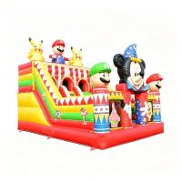 China Commercial Grade Carnival Theme Inflatable Slide Combo Cartoon Character Bouncy Castle for Kids Party Rental Business for sale