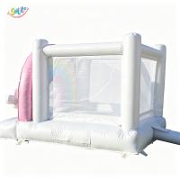 China White Inflatable Rainbow Bounce House Bouncy Castle Commercial Wedding Bouncer Jumping Bed for Party Rental(YKB105) for sale