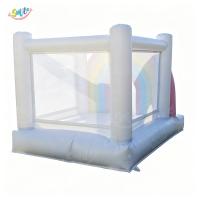 China White Inflatable Rainbow Bounce House Bouncy Castle Commercial Wedding Bouncer Jumping Bed for Party Rental(YKB105) for sale