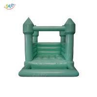 China Mint Green Inflatable Bounce House with Ball Pit Bouncy Castle Commercial Bouncer Jumping Bed for Party Rental(YKB106) for sale