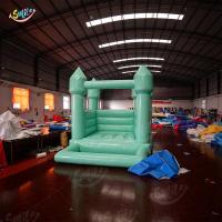 China Mint Green Inflatable Bounce House with Ball Pit Bouncy Castle Commercial Bouncer Jumping Bed for Party Rental(YKB106) for sale