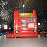 China Commercial Grade Fire Truck Inflatable Bouncer Party Rental Firefighter Theme Bouncy Castle Kids Jumping House（YKB107) for sale