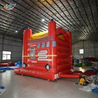 China Commercial Grade Fire Truck Inflatable Bouncer Party Rental Firefighter Theme Bouncy Castle Kids Jumping House（YKB107) for sale