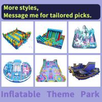 China Astronaut Space Theme Inflatable Park with Slide Airplane Rocket Large Inflatable Bouncy Castle Party Rental Playground(YKF056) for sale
