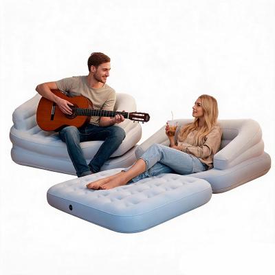China Inflatable Sofa Air Bed Blow Up Couch Portable Lounger for Camping Home Indoor Outdoor Leisure Furniture Flocked Surface(WGSFC0825) for sale