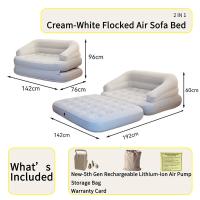 China Inflatable Sofa Air Bed Blow Up Couch Portable Lounger for Camping Home Indoor Outdoor Leisure Furniture Flocked Surface(WGSFC0825) for sale