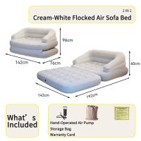 China Inflatable Sofa Air Bed Blow Up Couch Portable Lounger for Camping Home Indoor Outdoor Leisure Furniture Flocked Surface(WGSFC0825) for sale