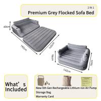 China Inflatable Sofa Bed Foldable Air Couch Blow Up Lounger with Armrests Flocked Surface for Living Room Camping Guest Bed(WGSFC0827) for sale