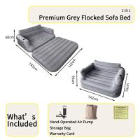 China Inflatable Sofa Bed Foldable Air Couch Blow Up Lounger with Armrests Flocked Surface for Living Room Camping Guest Bed(WGSFC0827) for sale