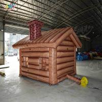 China Commercial Grade Inflatable Log Cabin Tent Wood House Bouncer Inflatable Play House for Kids Party Rental Event(YKT032) for sale