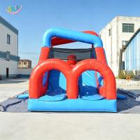 China Commercial Grade 11x3.5m Red Blue Inflatable Obstacle Course Outdoor Kids Bouncy Slide Combo Party Rental Equipment(YKO046) for sale