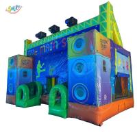 China Commercial Grade Disco Inflatable Stage Bouncy House Rock Band Theme Inflatable Bouncer For Party Event Rental for sale