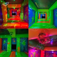 China Commercial Grade Disco Inflatable Stage Bouncy House Rock Band Theme Inflatable Bouncer For Party Event Rental for sale