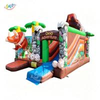 China Commercial Grade Dinosaur Inflatable Bounce House Slide Combo Dino Adventure PVC Bouncy Castle for Party Rental（YKC260908) for sale