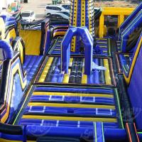 China Commercial Grade Neon Inflatable Obstacle Course Party Rental Glow Fun Park Bouncer Slide Combo Playground For Events（YKF059) for sale